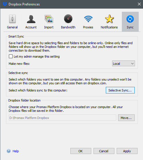 How can I connect and use Dropbox with my Platform System?