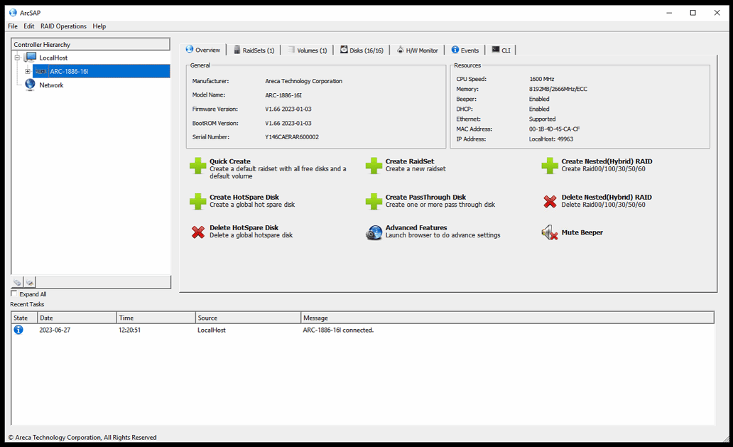 How to I take a RAID offline or put it online?